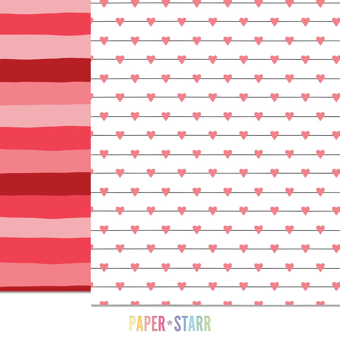 Valentines Digital Paper, Valentines Patterns, Heart Backgrounds ...