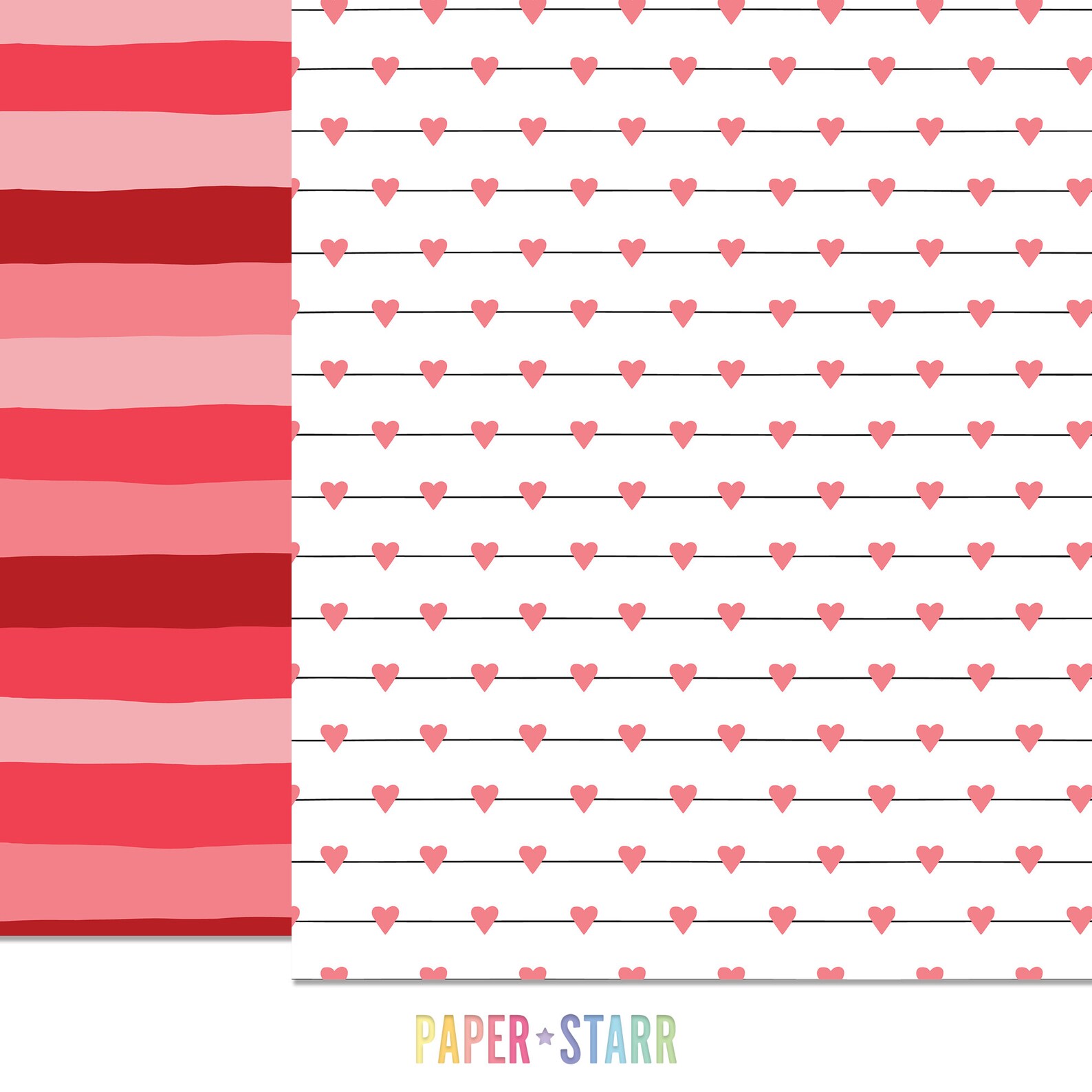 Valentines Digital Paper, Valentines Patterns, Heart Backgrounds ...