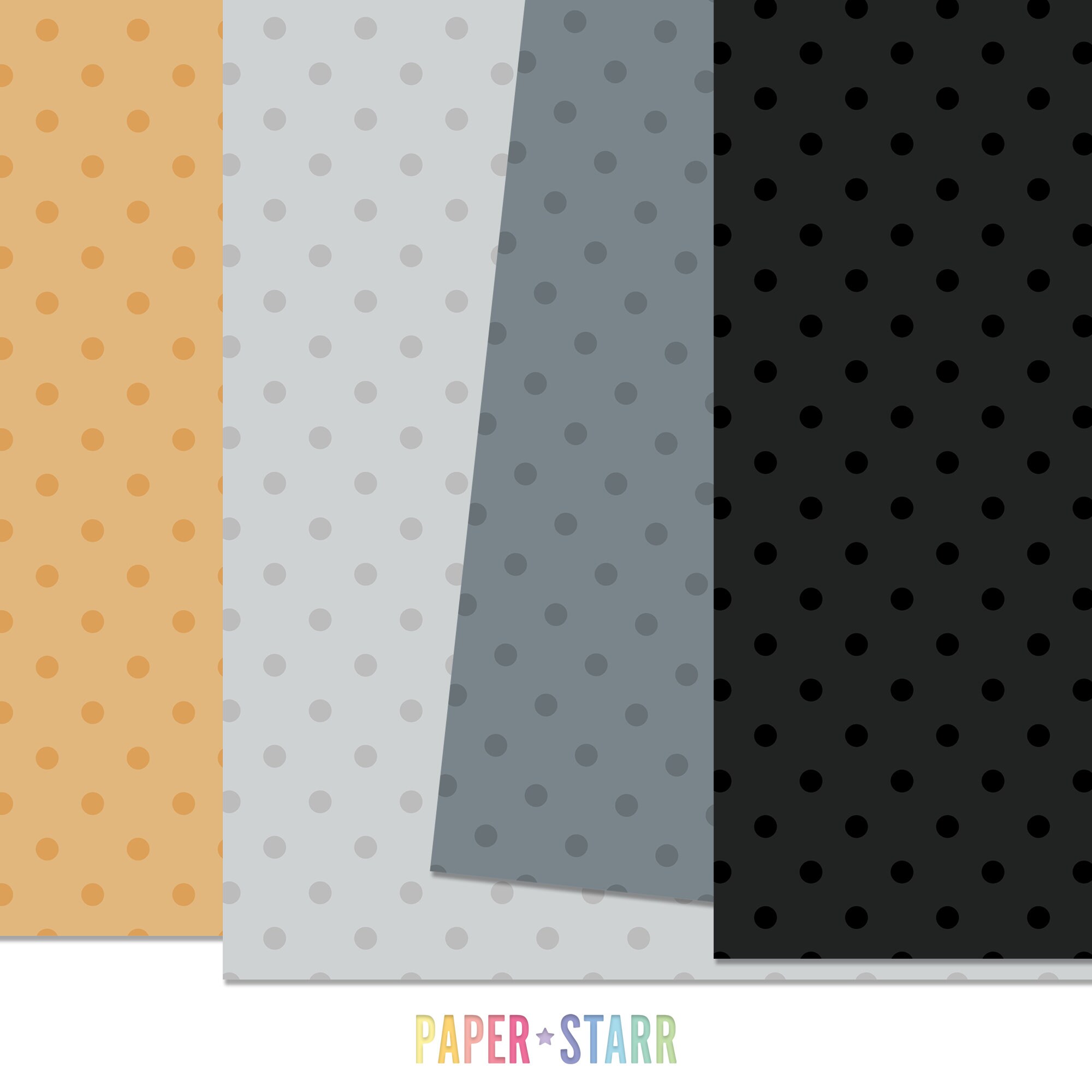 Rainbow Digital Paper, Polka Dot Digital Paper, Rainbow Polka Dot ...