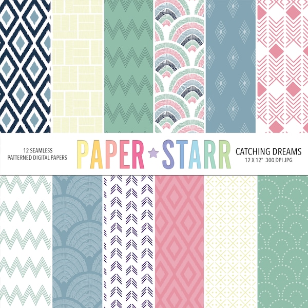Ikat Digital Paper - Etsy