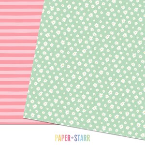 Summer Digital Paper, Daisy Digital Paper, Summer Floral Patterns ...