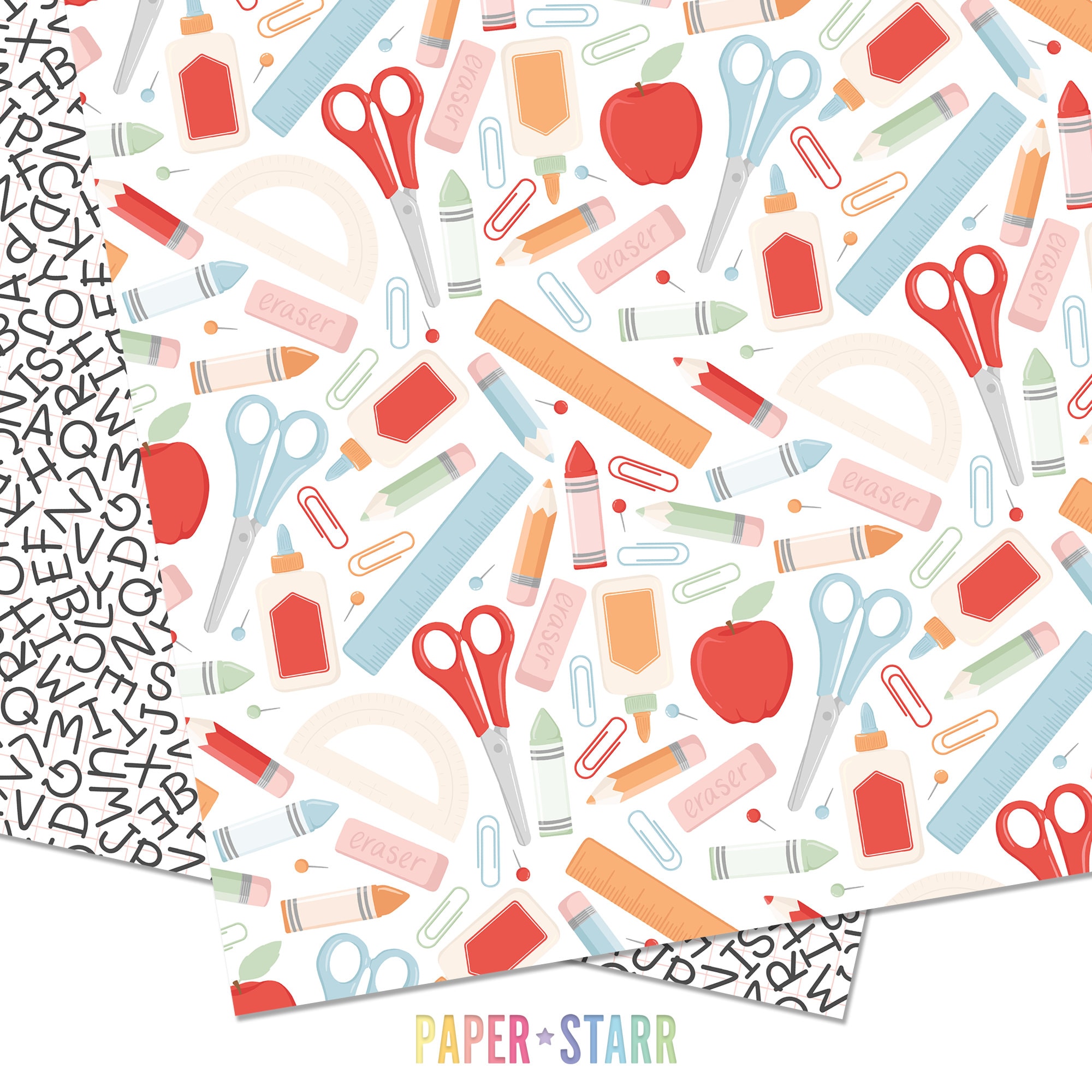 Back to School Digital Paper, Classroom Backgrounds, Teacher Patterns ...