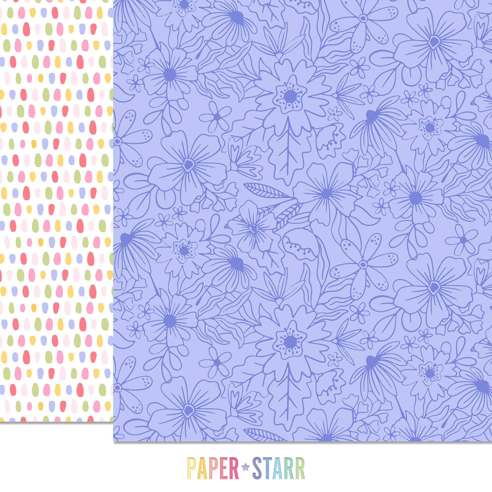 Spring Digital Paper, Spring Floral Clipart, Floral Digital Paper ...