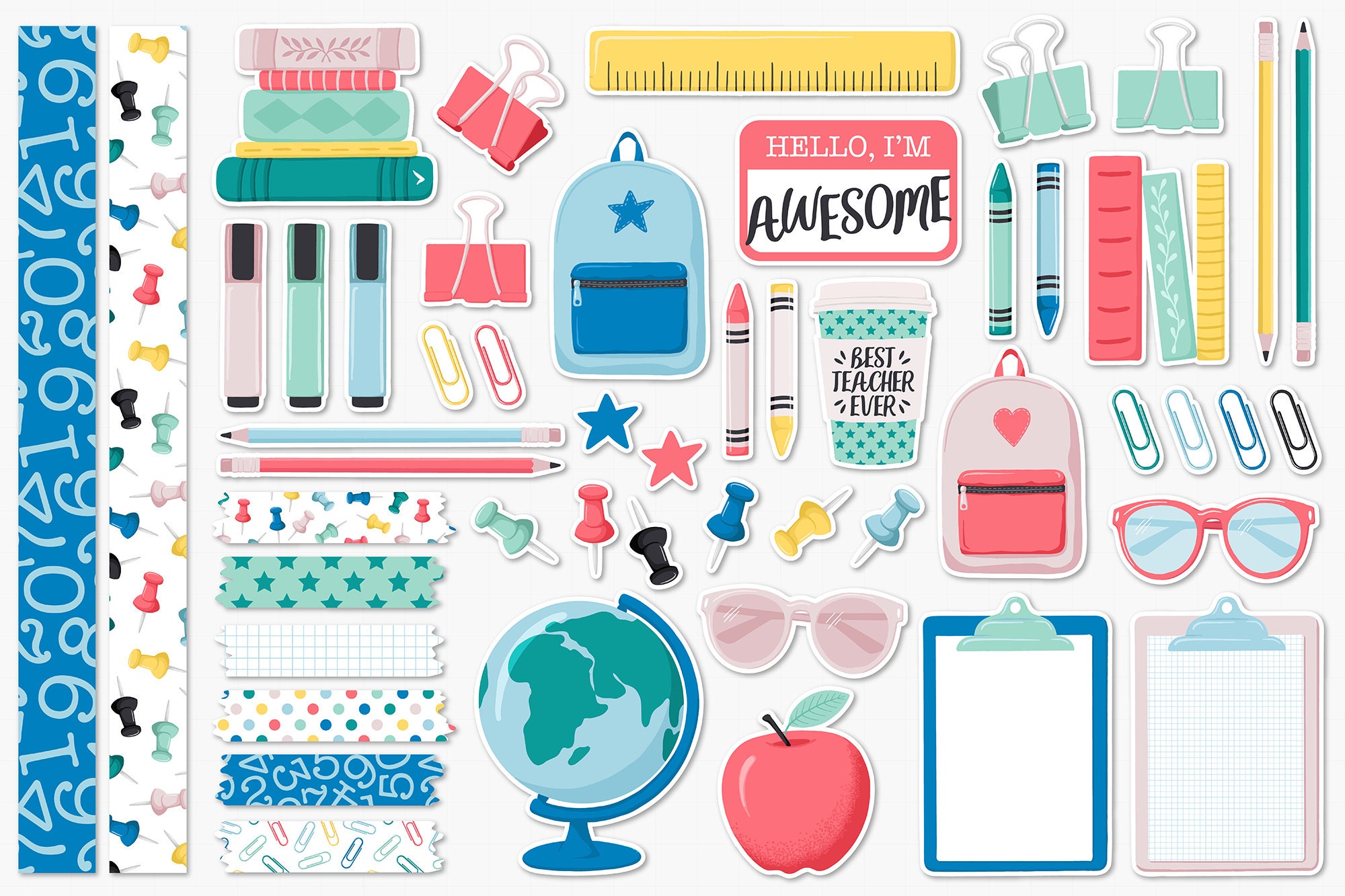 Back to School Clipart, Teacher Clipart, School Graphics, Classroom ...