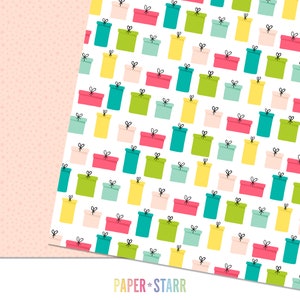 Birthday Digital Paper and Birthday Clipart Set, Party Invitation ...