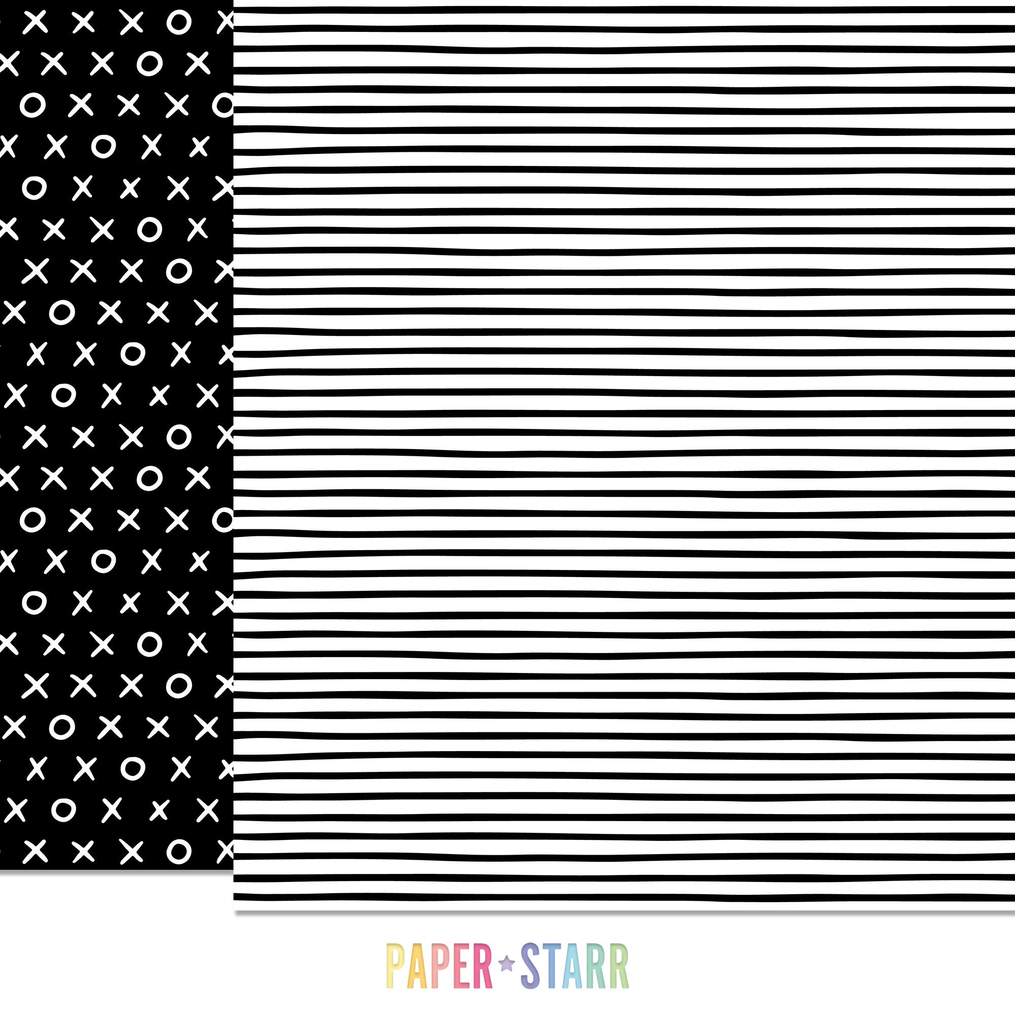 Black and White Digital Paper, Monochrome Backgrounds, Black and White ...