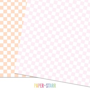 Pastel Digital Paper, Chequered Digital Paper, Chequers Pattern ...