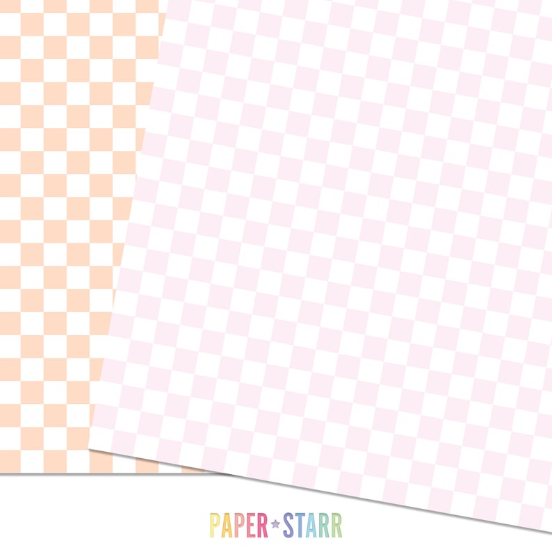 Pastel Digital Paper, Chequered Digital Paper, Chequers Pattern ...