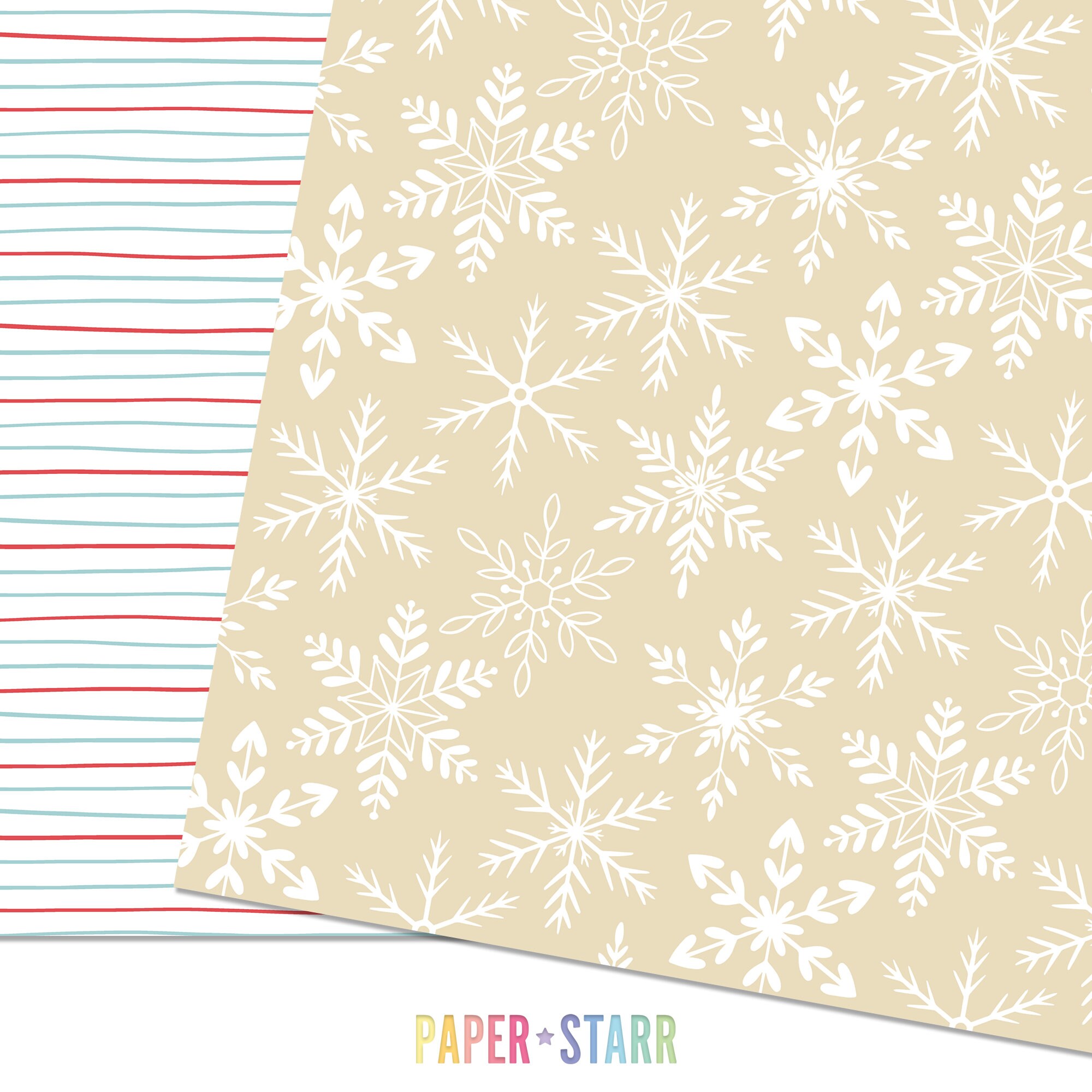 Christmas Digital Paper, Christmas Clipart, Winter Digital Paper ...