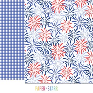 4th of July Digital Paper, 4th of July Clipart, Independence Day ...
