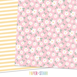 Summer Digital Paper, Daisy Digital Paper, Summer Floral Patterns ...