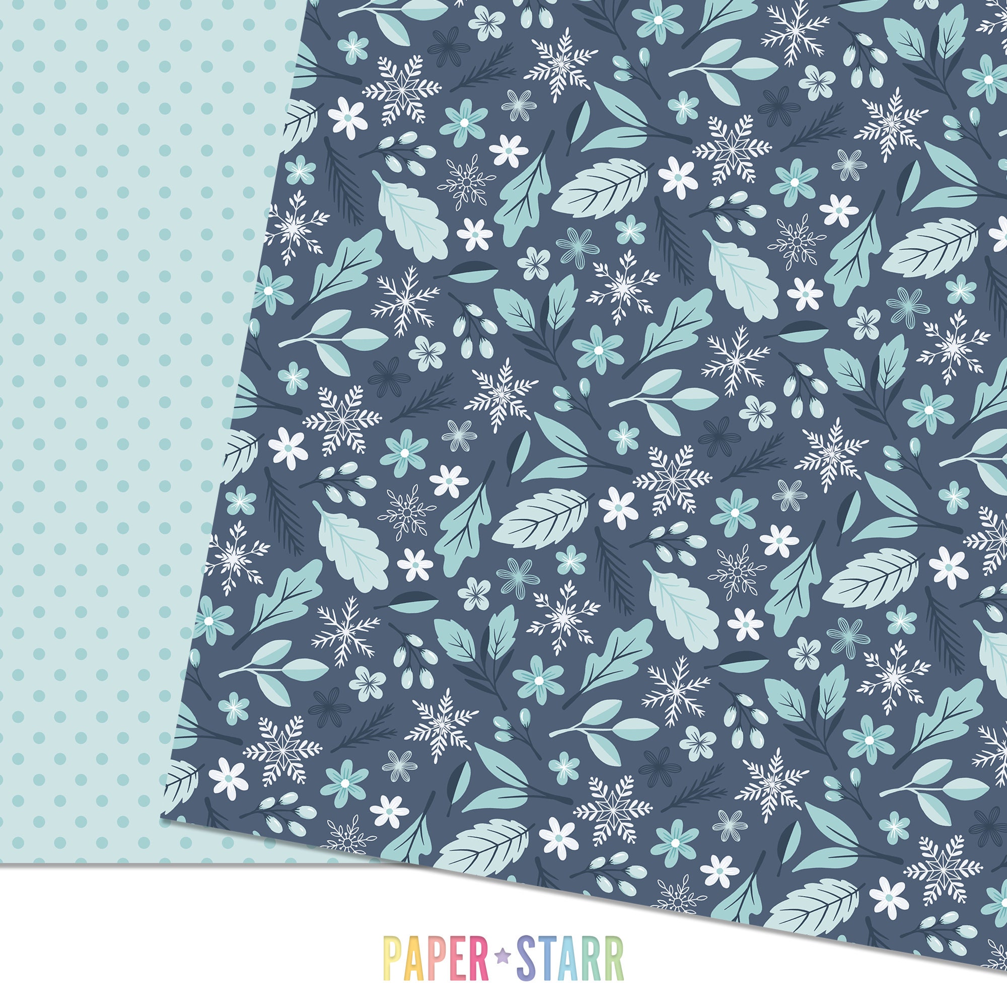 Christmas Digital Paper, Christmas Clipart, Winter Digital Paper ...