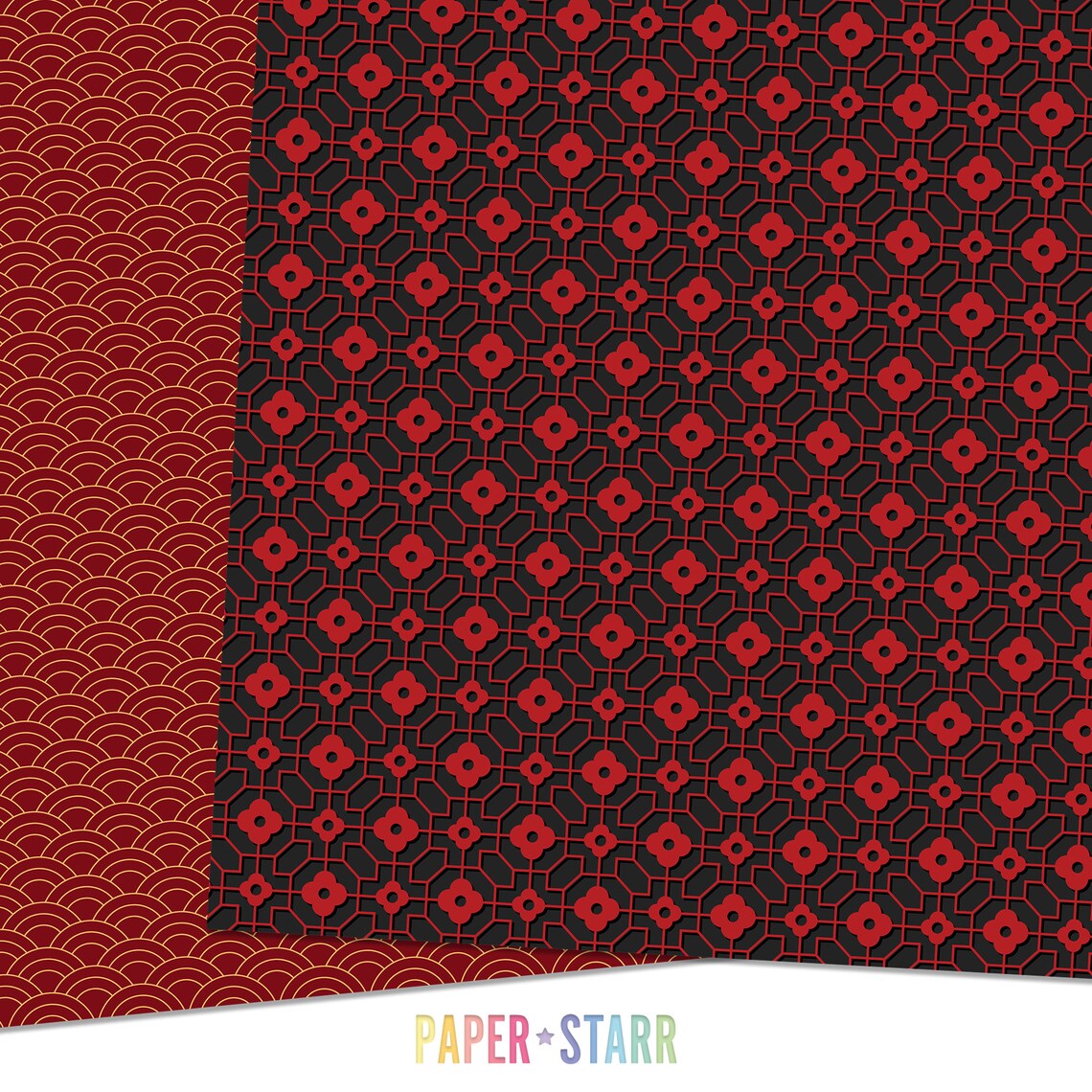 Chinese New Year Digital Paper, CNY Pattern, Bamboo Pattern, Chinese ...