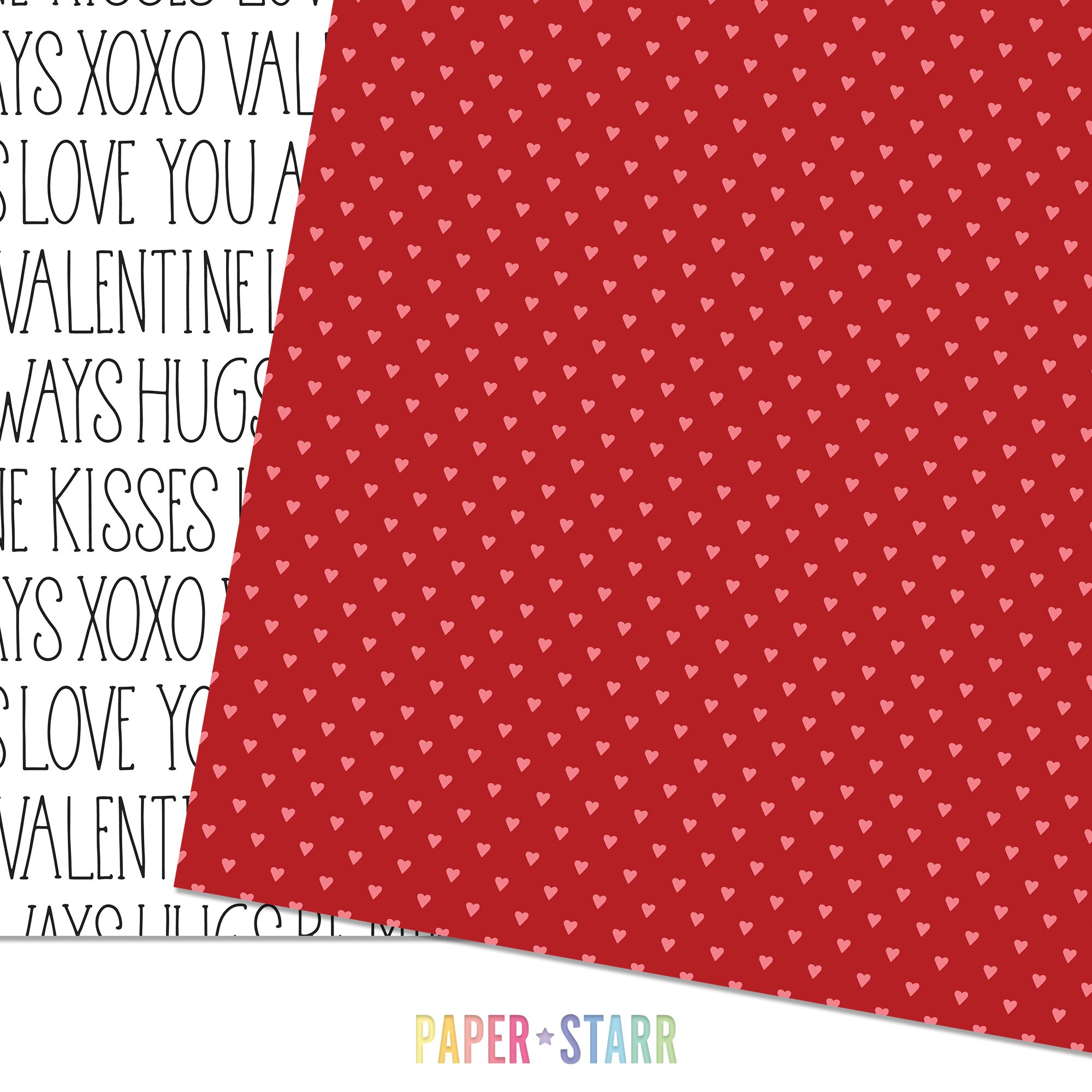 Valentines Digital Paper, Valentines Patterns, Heart Backgrounds ...