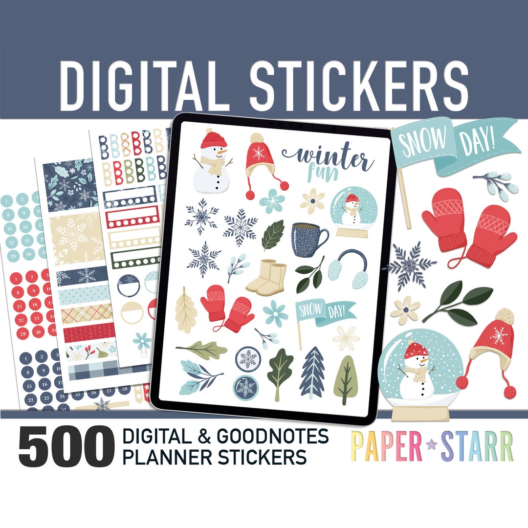 Christmas Digital Stickers, Christmas Planner Stickers, Christmas ...