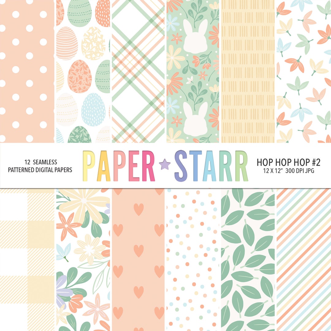 Easter Digital Paper, Easter Pattern, Easter Bunny Pattern, Easter Egg ...
