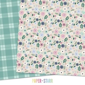 Winter Digital Paper, Winter Clipart, Winter Floral Patterns, Snow ...