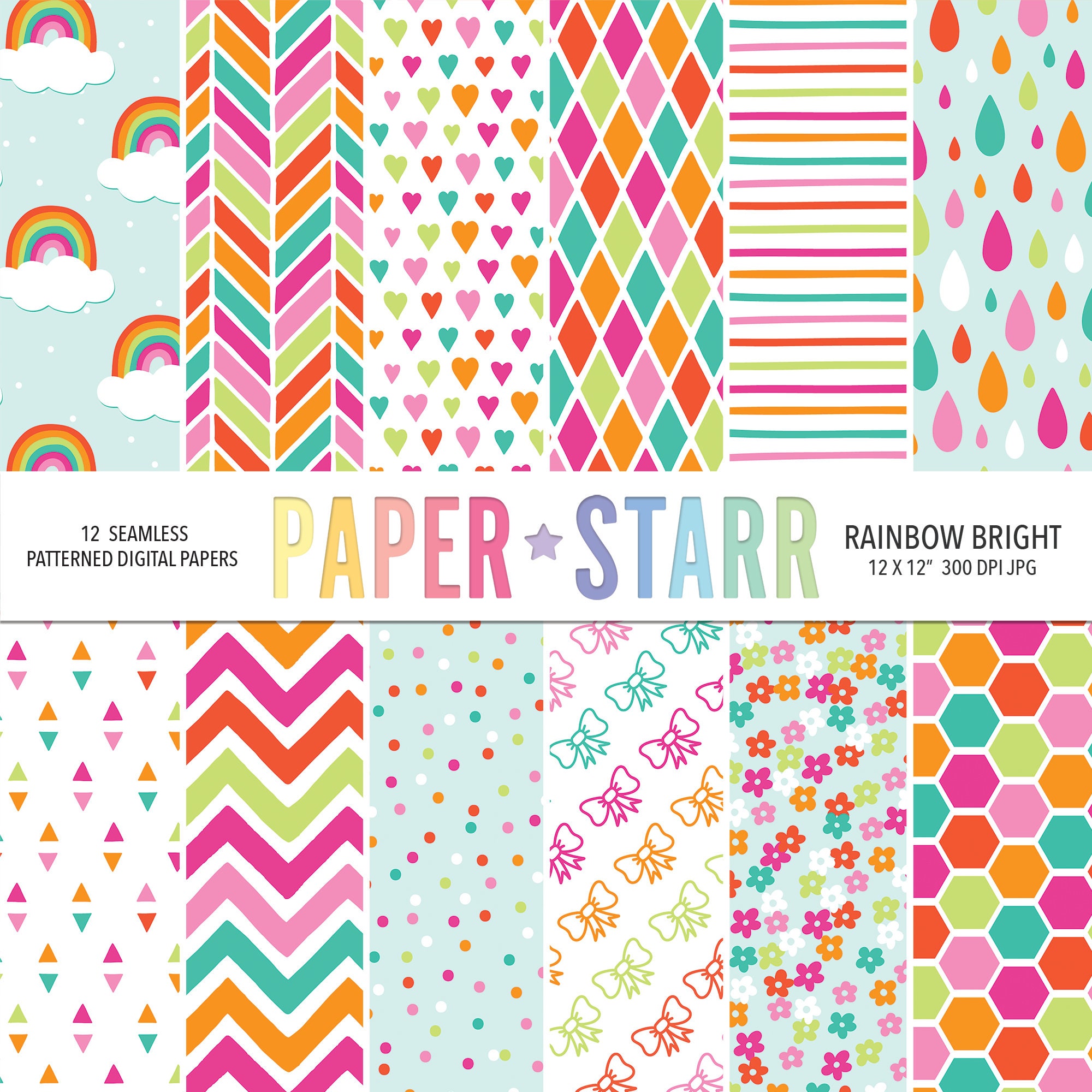 Bright Rainbow Chevron