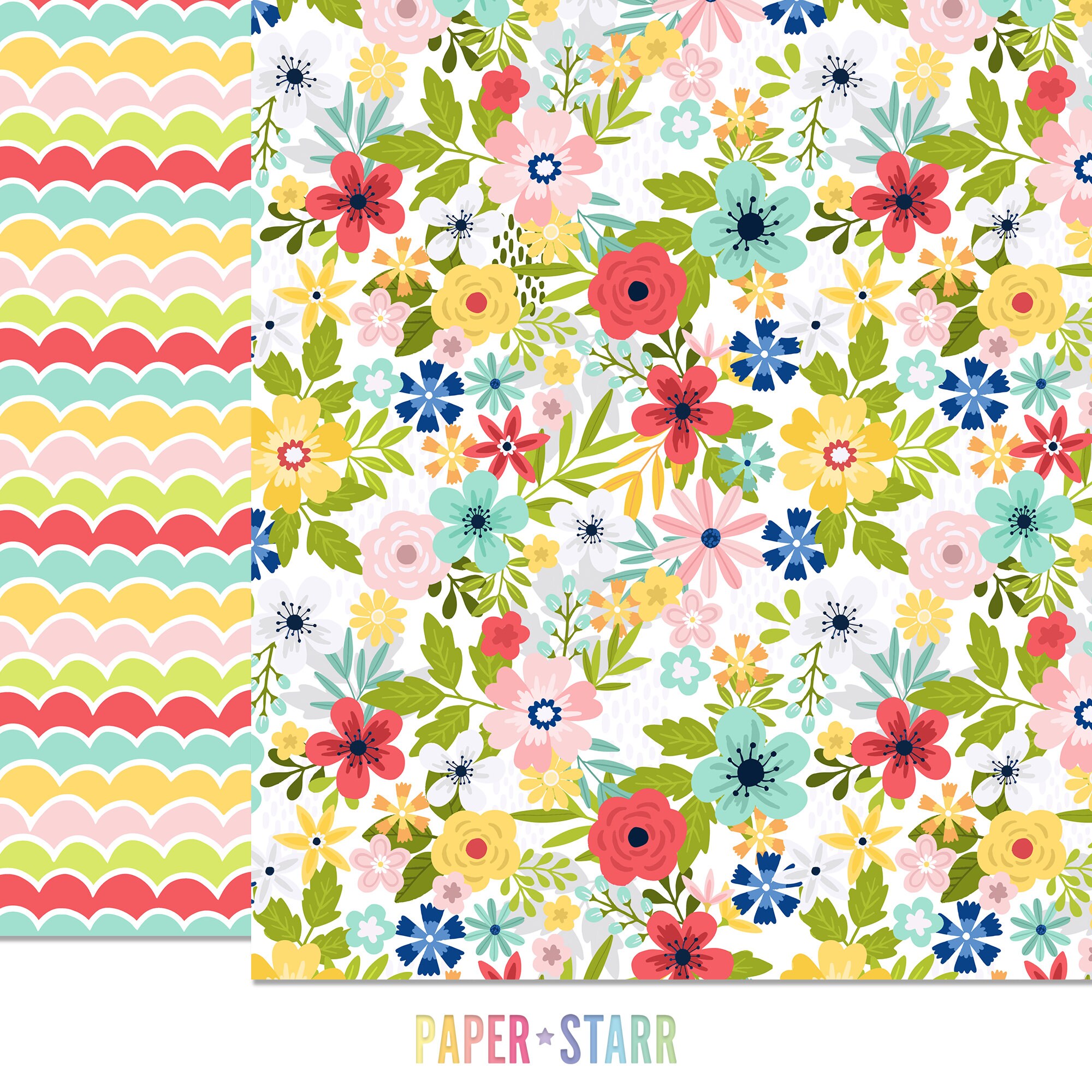 Summer Digital Paper Summer Clipart Floral Digital Paper - Etsy