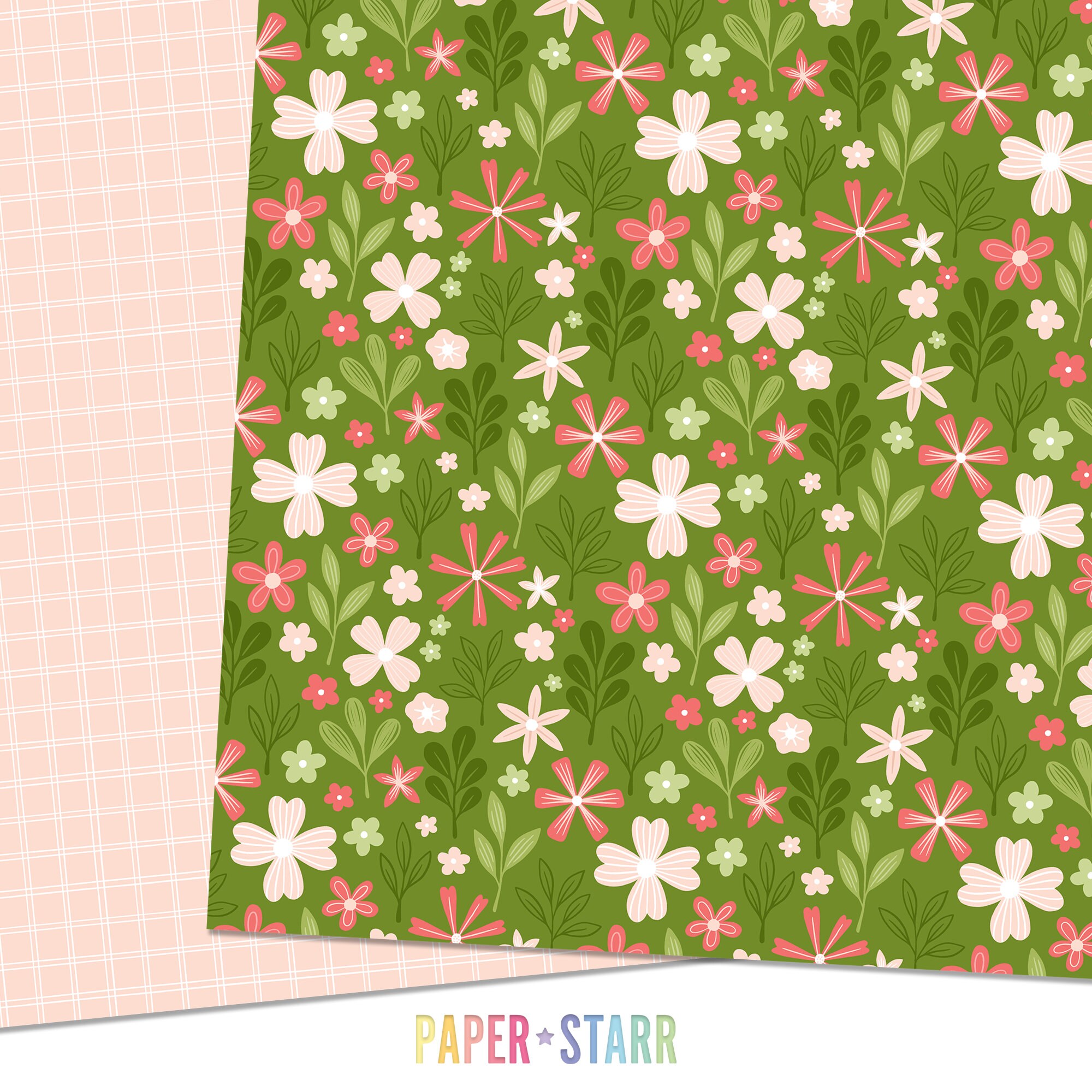 Spring Digital Paper Spring Clipart Butterfly Digital Paper - Etsy