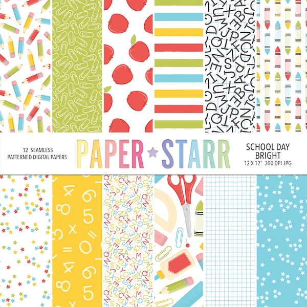 School Digital Background - Etsy