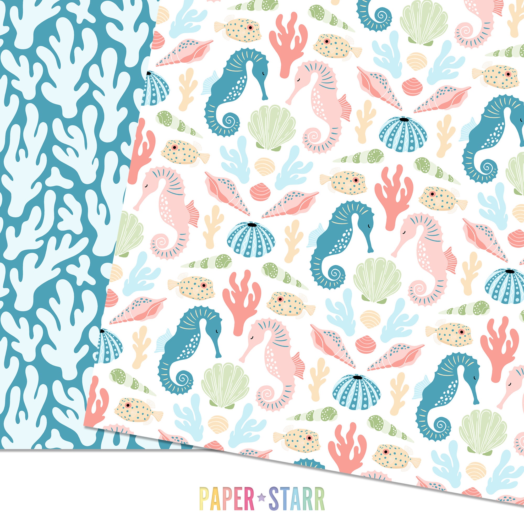 Summer Digital Paper, Beach Digital Paper, Tropical Digital Paper ...