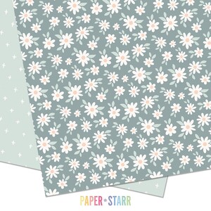 Summer Digital Paper, Daisy Digital Paper, Summer Floral Patterns ...