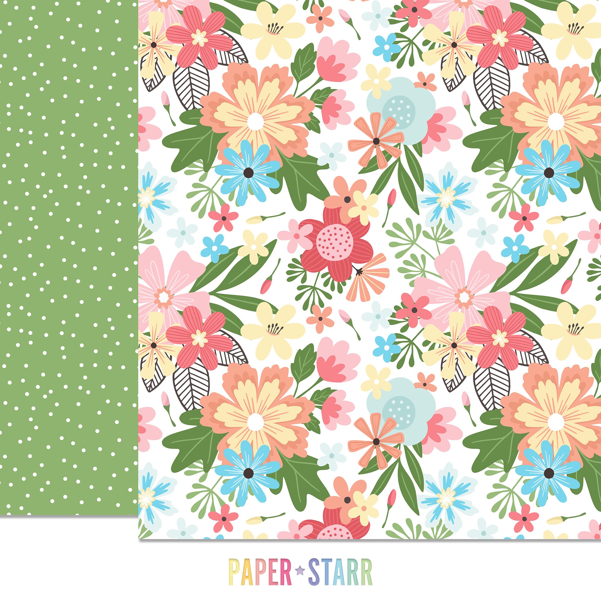 Summer Digital Paper Floral Digital Paper Summer Floral - Etsy