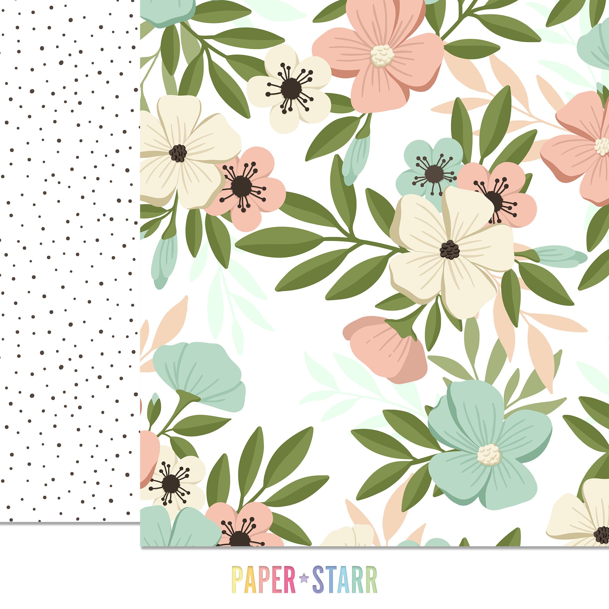 Spring Digital Paper, Spring Clipart, Secret Garden Digital Paper ...