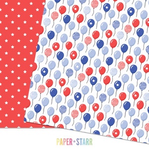 4th of July Digital Paper, 4th of July Clipart, Independence Day ...