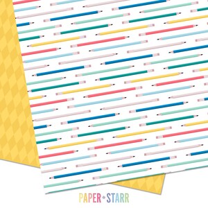 Back to School Digital Paper, Back to School Clipart, Teacher Graphics ...