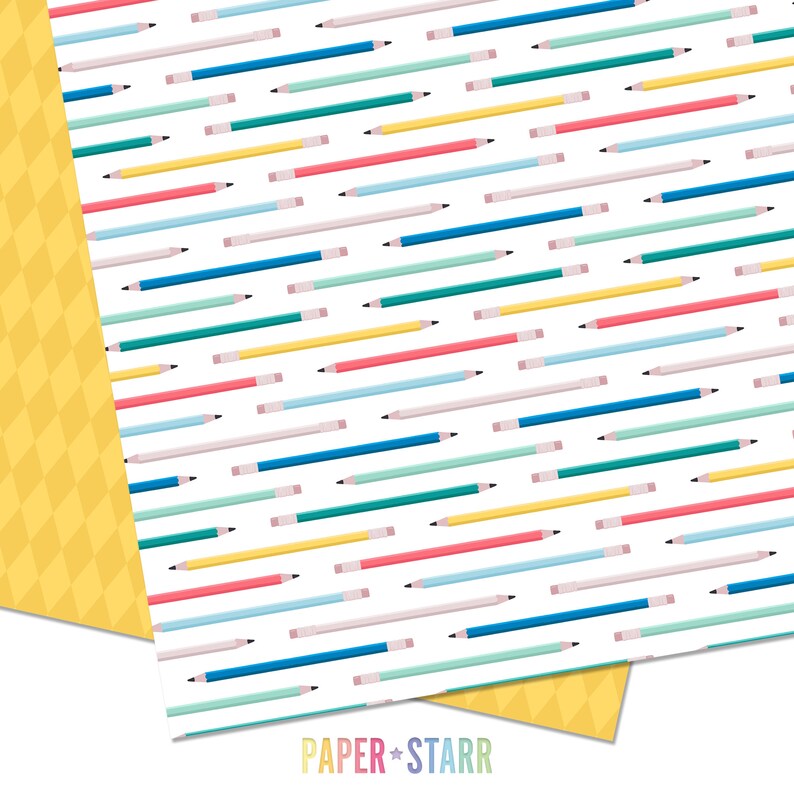 Back to School Digital Paper Back to School Clipart Teacher - Etsy