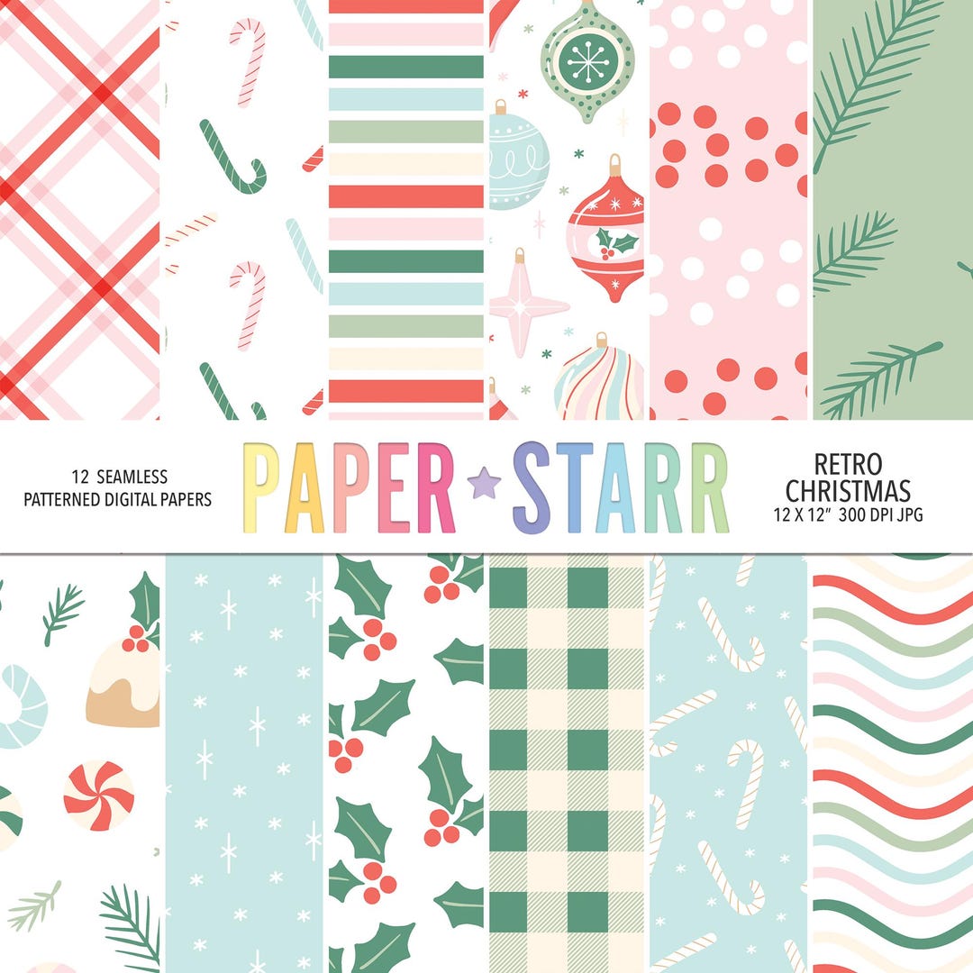 Christmas Digital Paper, Christmas Patterns, Christmas Background ...