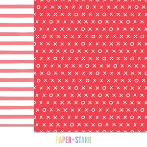 Valentines Digital Paper, Valentines Patterns, Heart Backgrounds ...