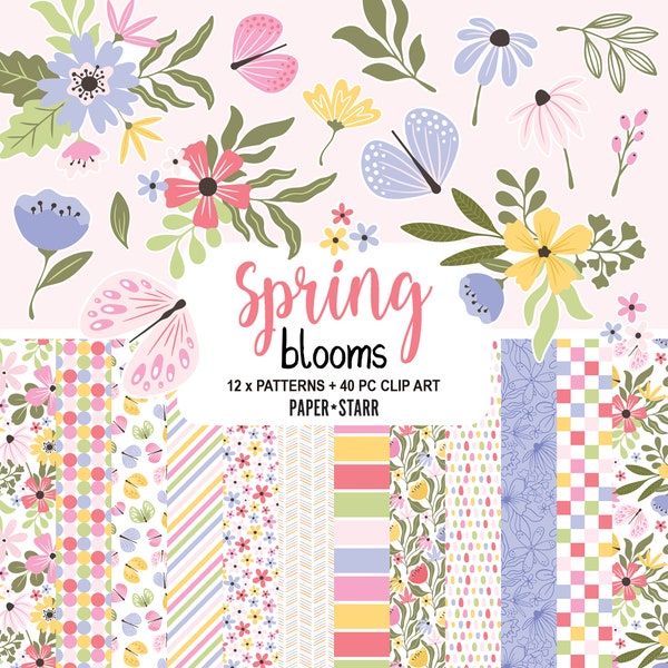 Spring Floral Paper - Etsy