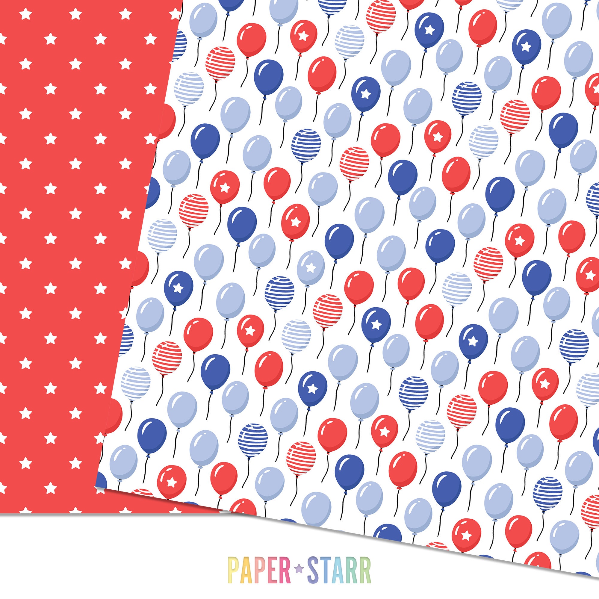 4th July Digital Papers, Independence Day Digital Papers, 4th July ...