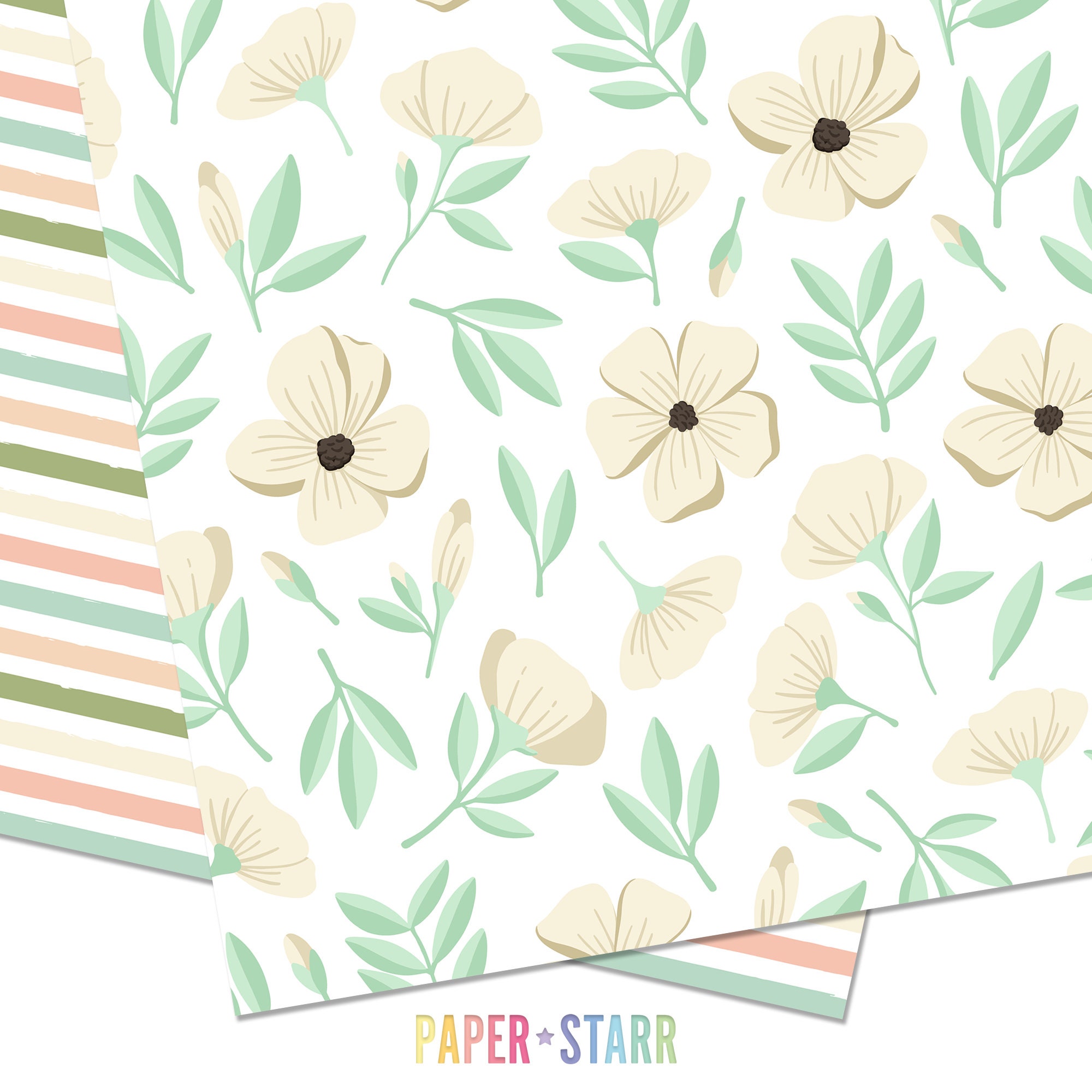 Spring Digital Paper, Spring Clipart, Secret Garden Digital Paper ...