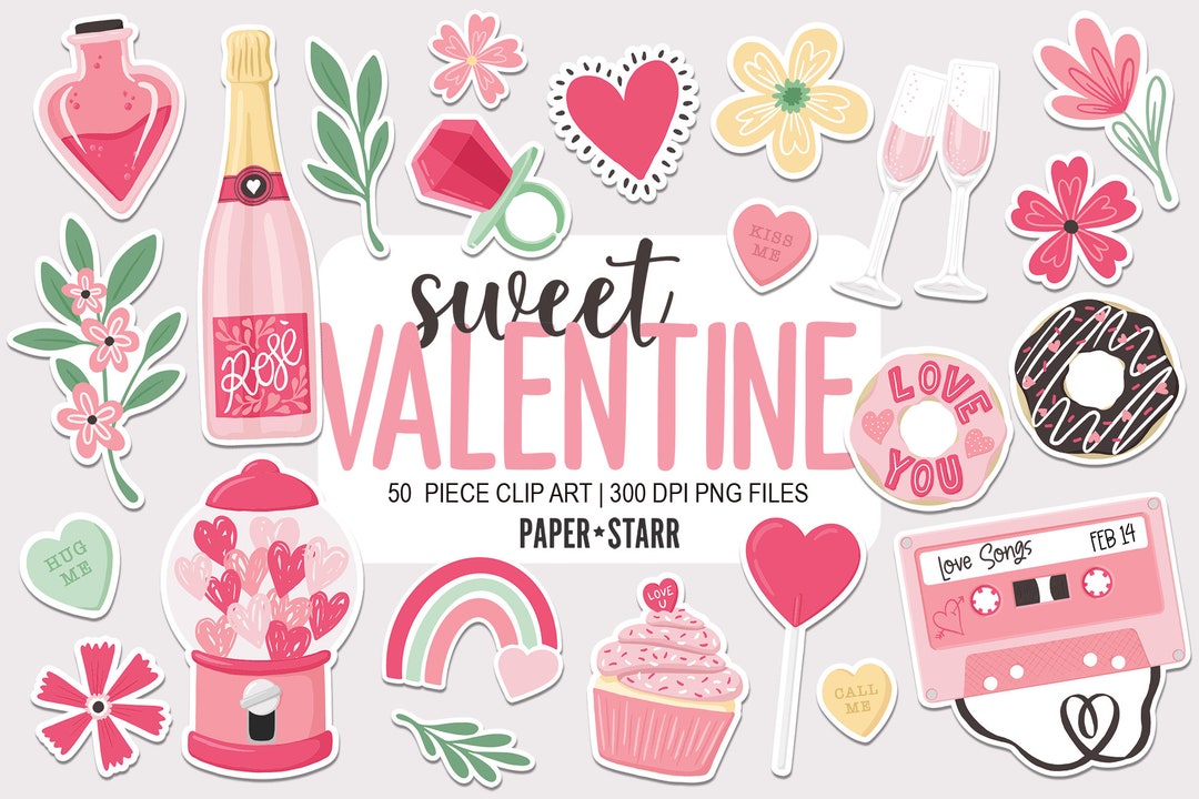 Valentines Day Clipart, Valentines Graphics for Valentine Stickers ...