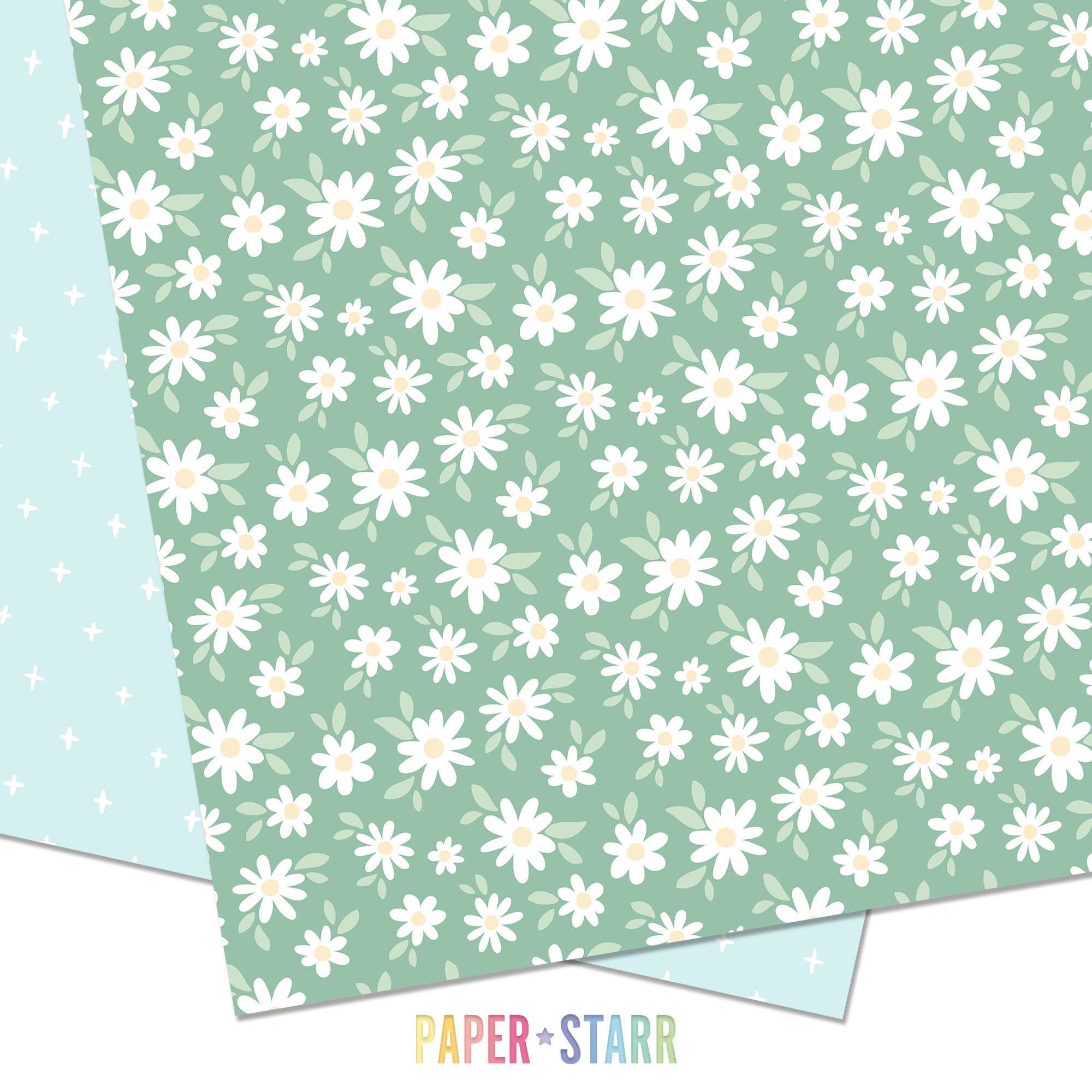 Summer Digital Paper, Daisy Digital Paper, Summer Floral Patterns ...