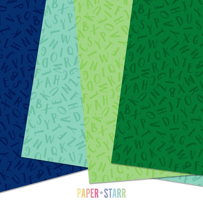Rainbow Digital Paper, Alphabet Digital Paper, School Digital Paper ...