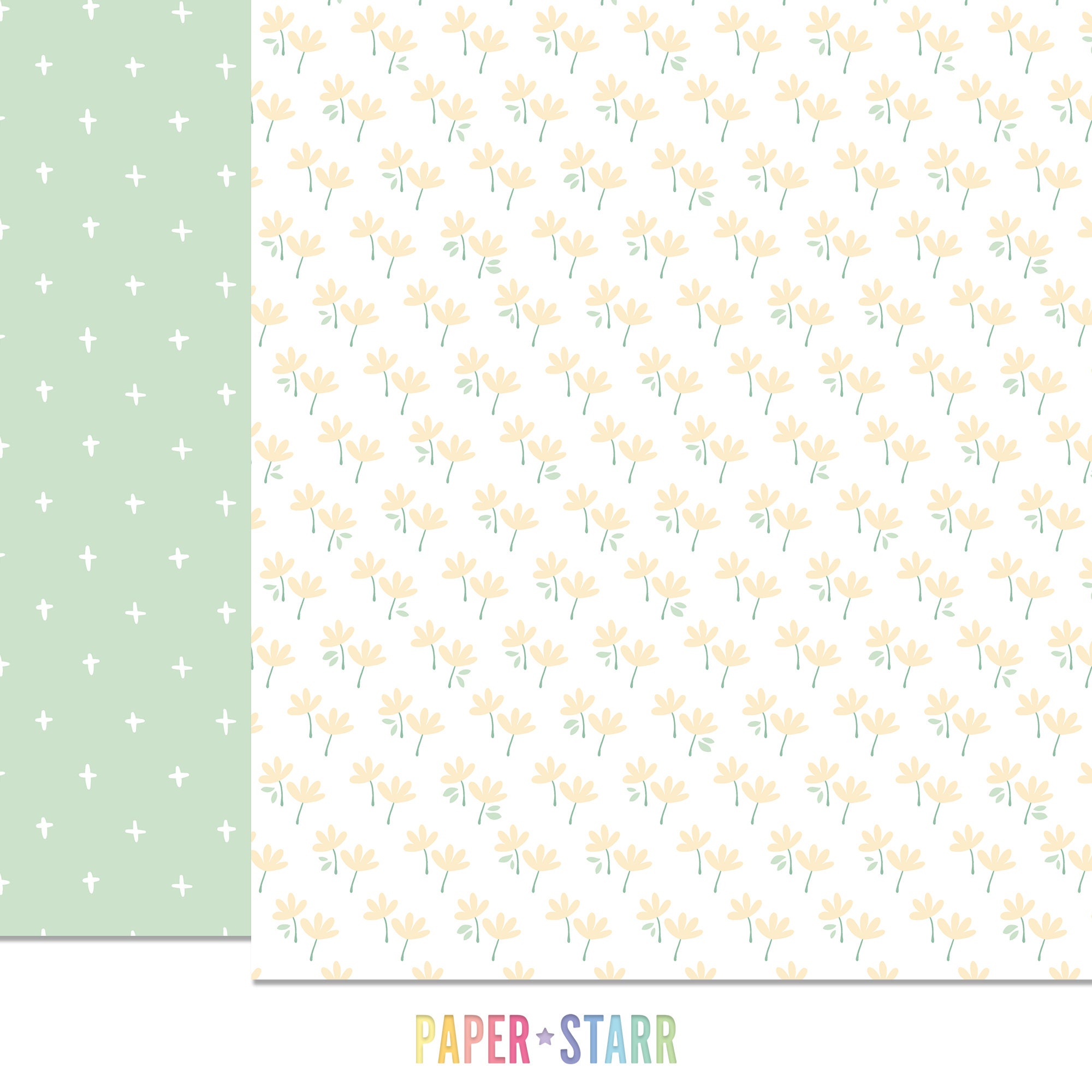 Summer Digital Paper, Daisy Digital Paper, Summer Floral Patterns ...