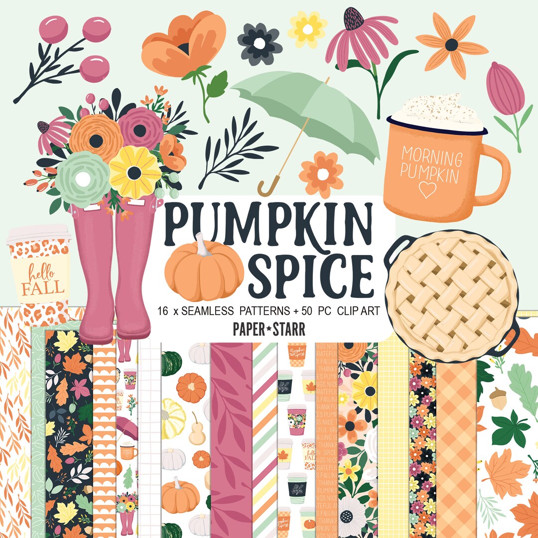 Fall Digital Paper, Fall Clipart, Autumn Digital Paper, Autumn Clipart ...