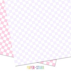 Pastel Digital Paper, Chequered Digital Paper, Chequers Pattern ...