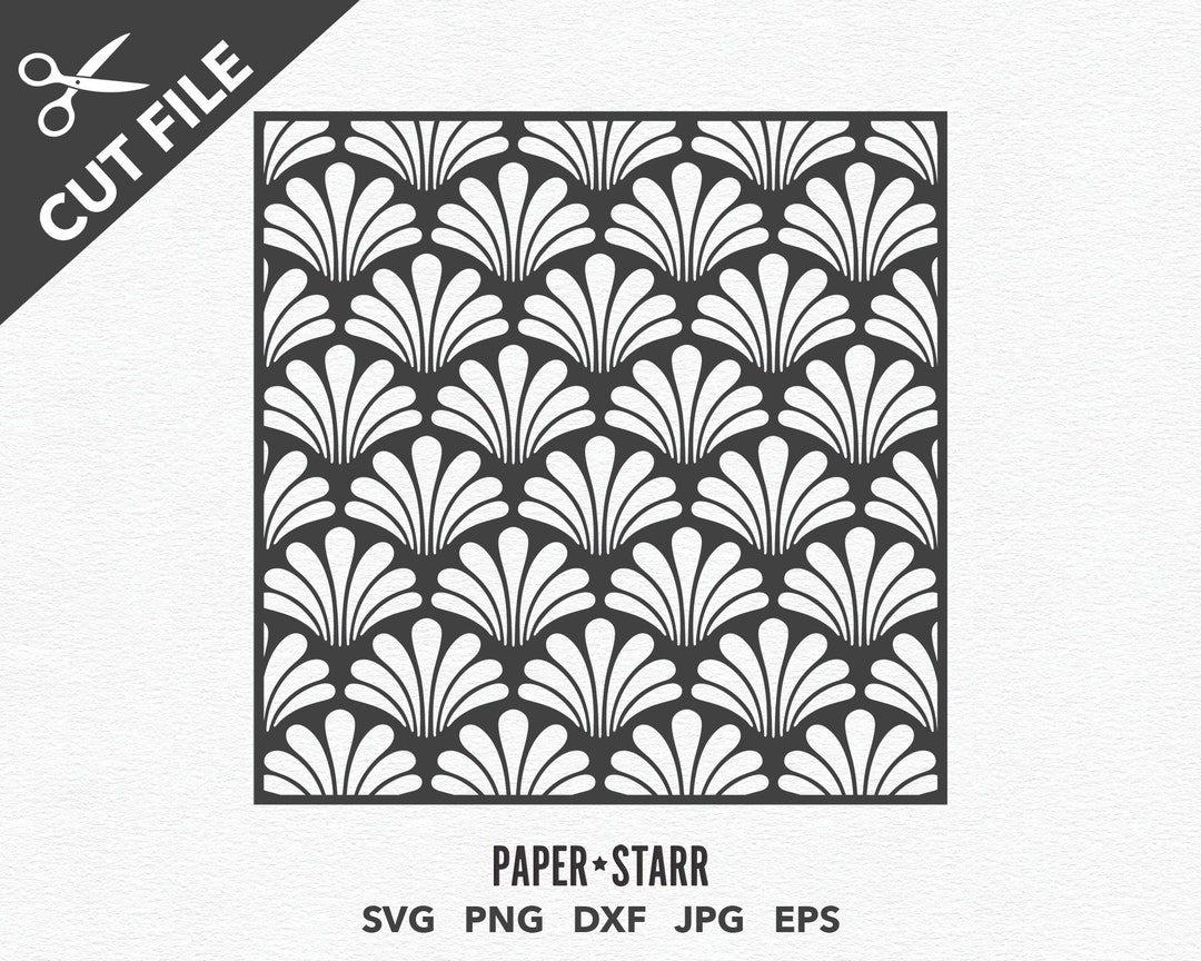 Scallop SVG File, Scallop Background Cut File, Scrapbook Cut File ...