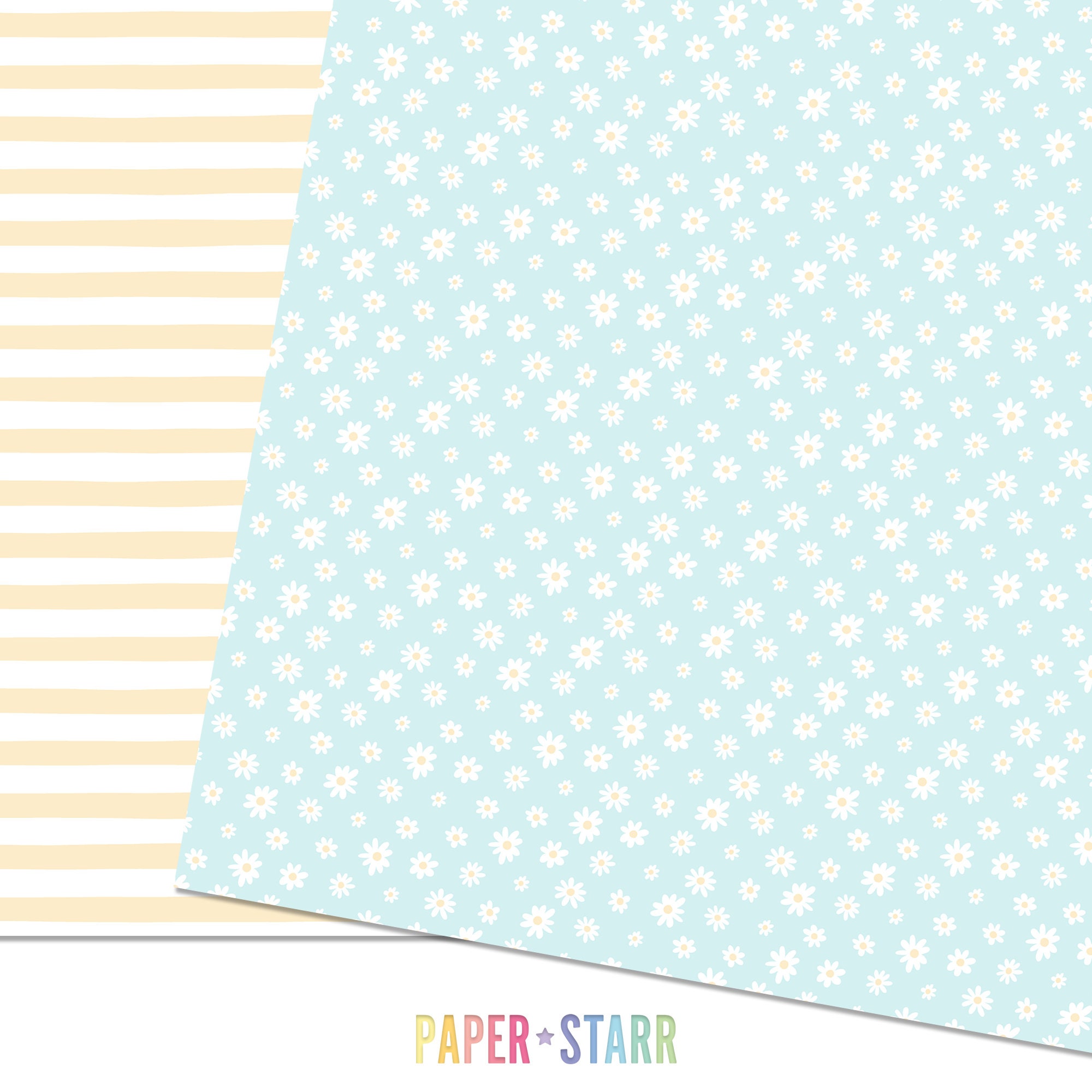 Summer Digital Paper, Daisy Digital Paper, Summer Floral Patterns ...