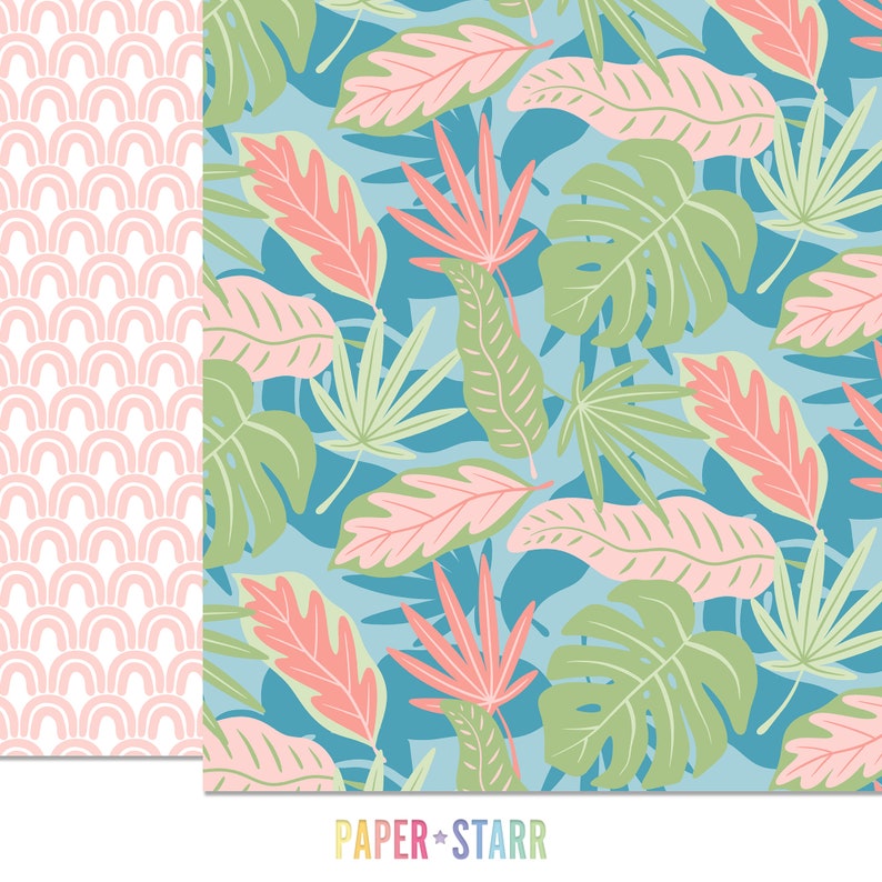 Summer Digital Paper, Beach Digital Paper, Tropical Digital Paper ...