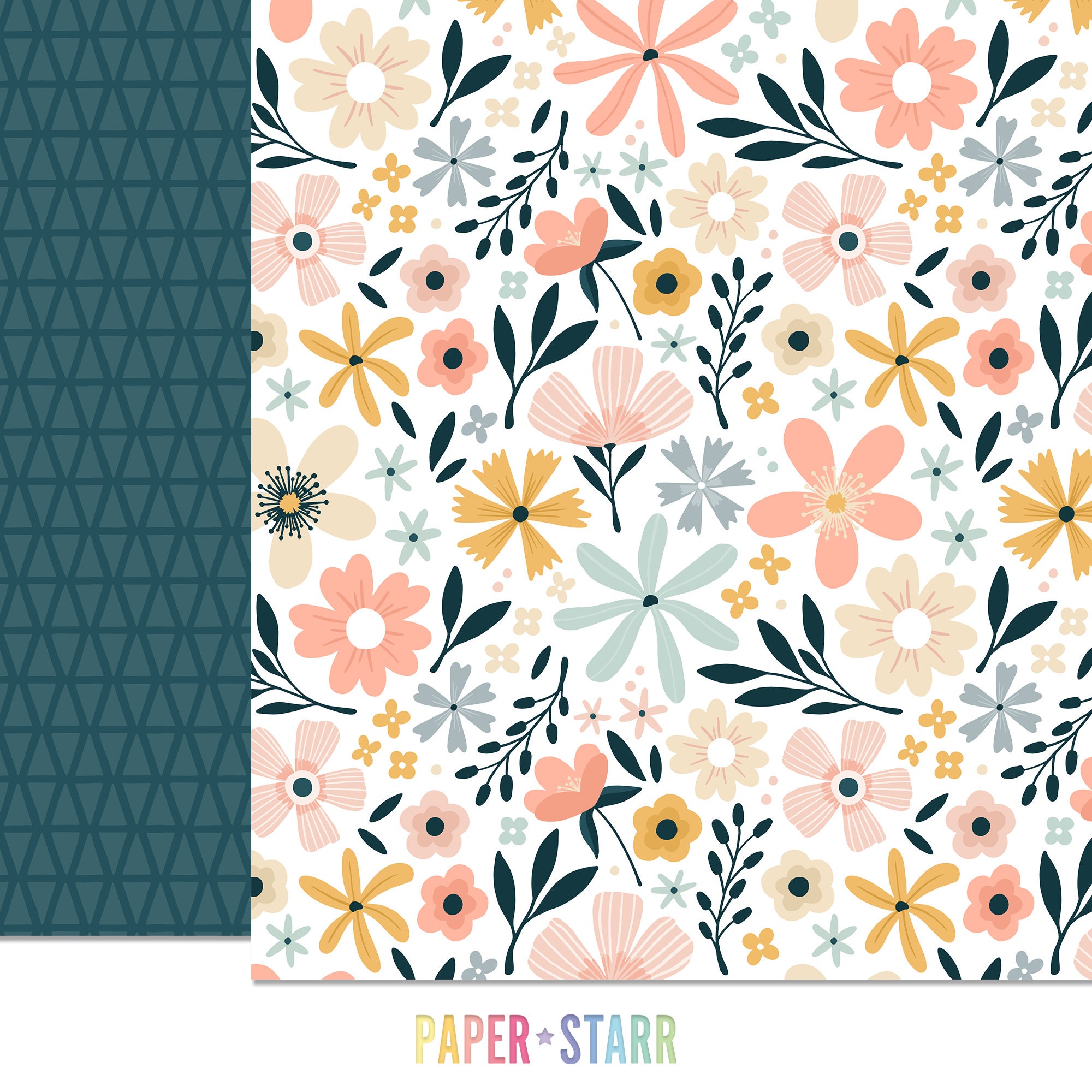 Travel Digital Paper, Spring Floral Digital Paper, Vacation Patterns ...