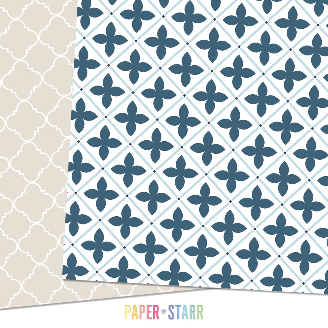 Mediterranean Tile Digital Paper Tile Background Decorative - Etsy