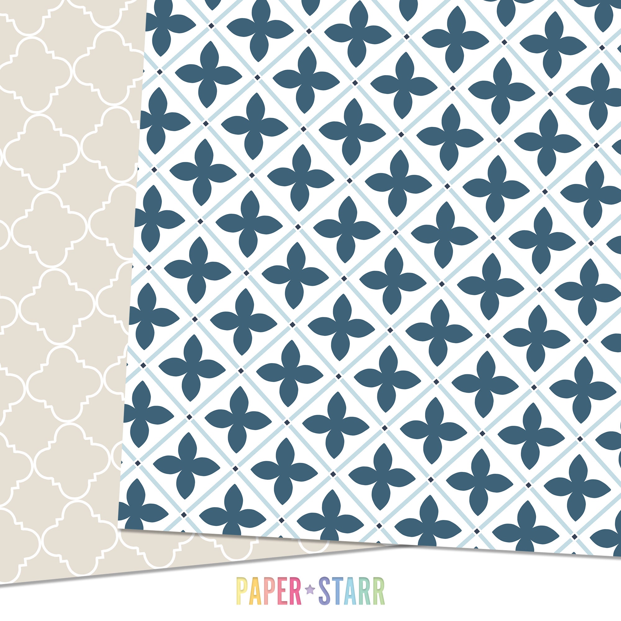 Mediterranean Tile Digital Paper, Tile Background, Decorative Tile ...