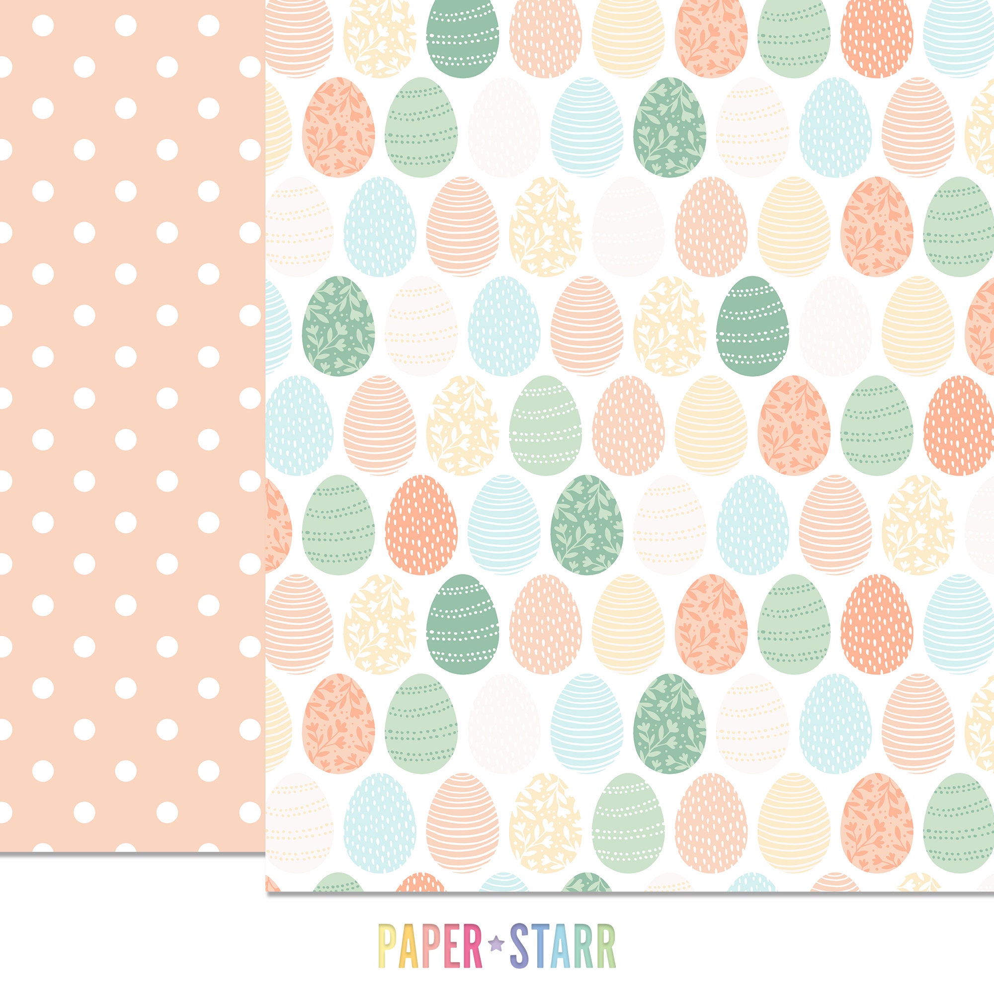 Easter Digital Paper, Easter Pattern, Easter Bunny Pattern, Easter Egg ...